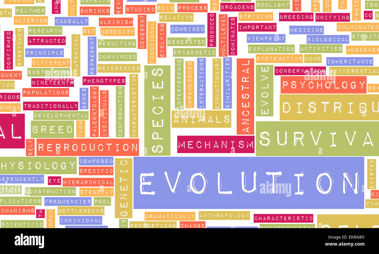 Scientific theory of evolution by natural selection hi-res stock ...