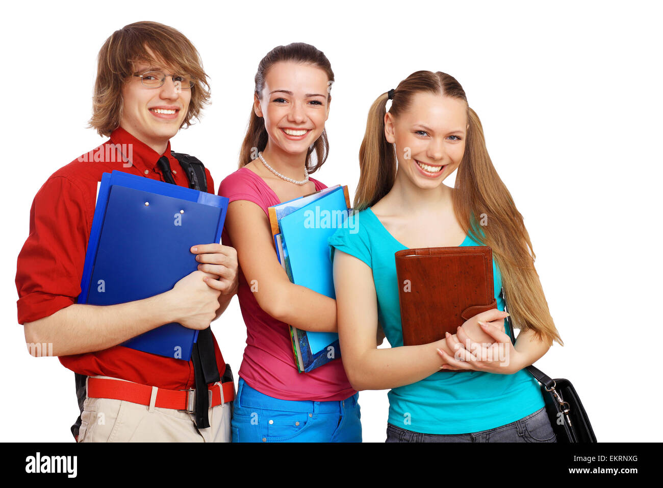 Happy student with books Stock Photo - Alamy