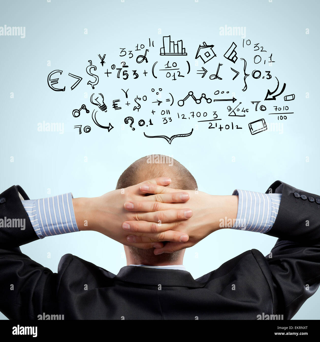 Back view of businessman Stock Photo - Alamy