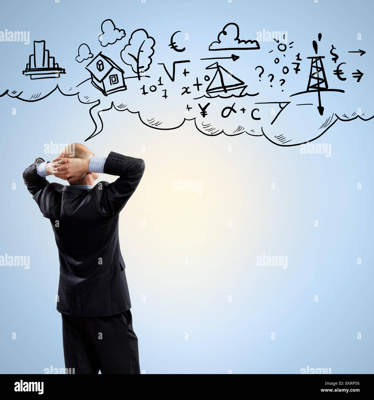 Back view of businessman Stock Photo - Alamy
