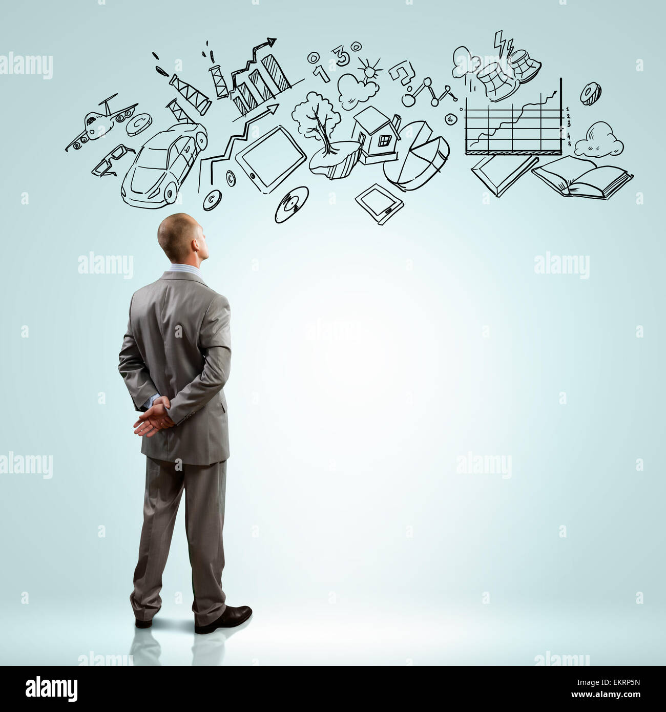 Back view of businessman Stock Photo - Alamy
