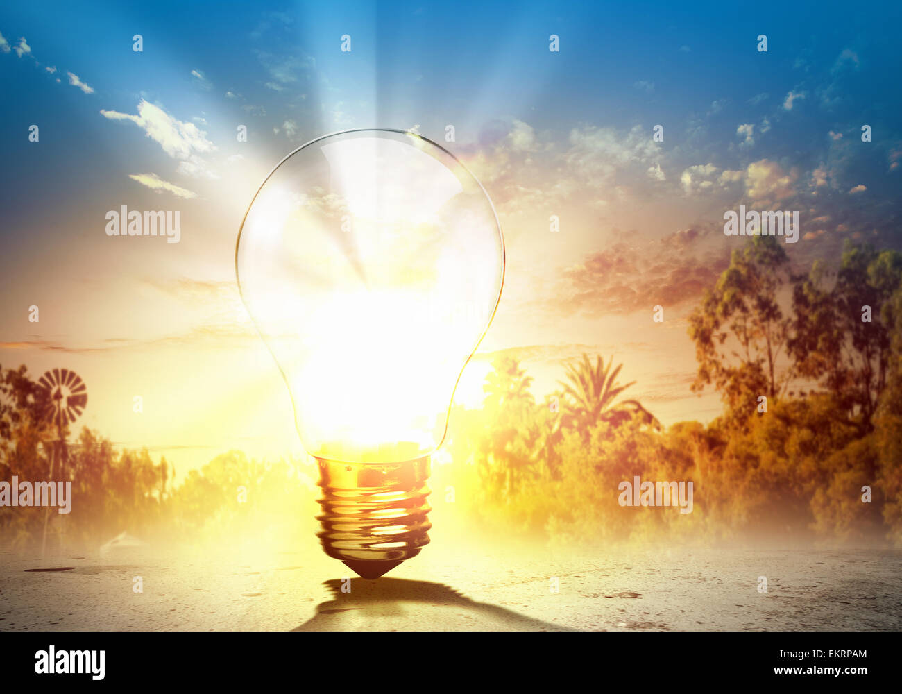 Light bulb and nature Stock Photo - Alamy