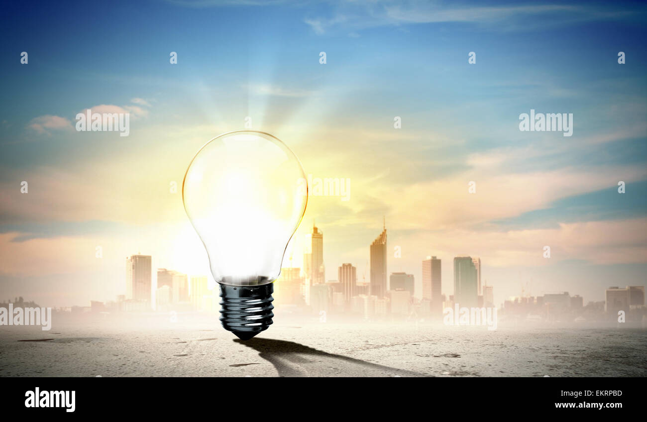 Light bulb and nature Stock Photo - Alamy
