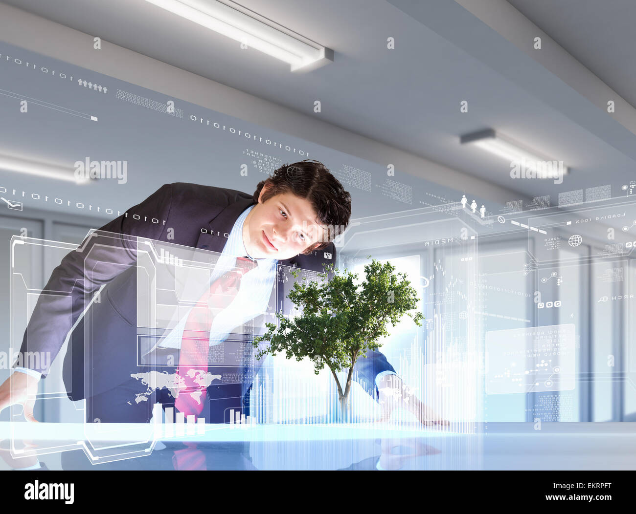 Environmental problems and high-tech innovations Stock Photo - Alamy