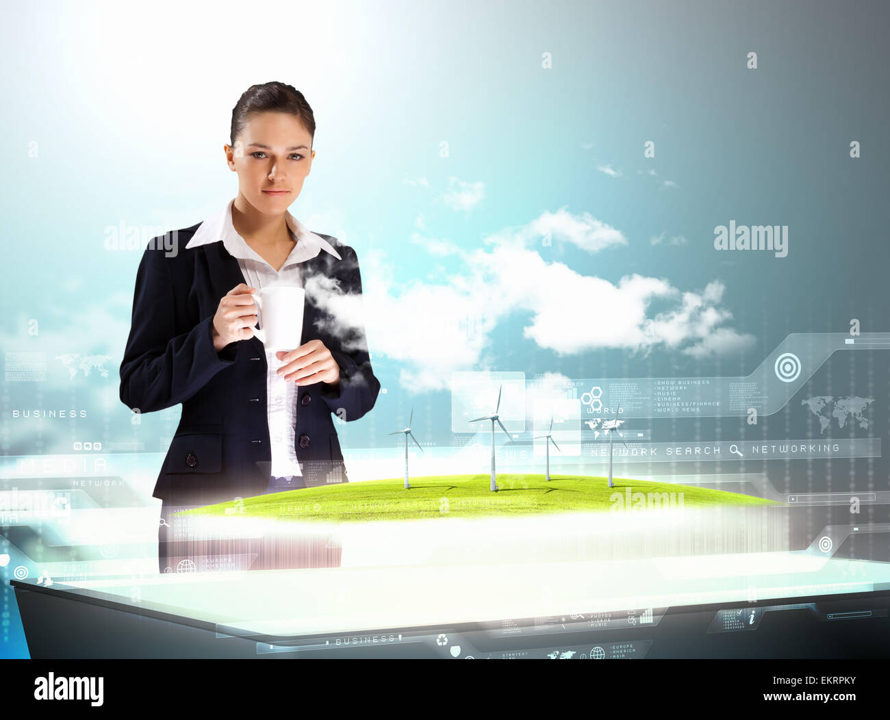 Environmental problems and high-tech innovations Stock Photo - Alamy
