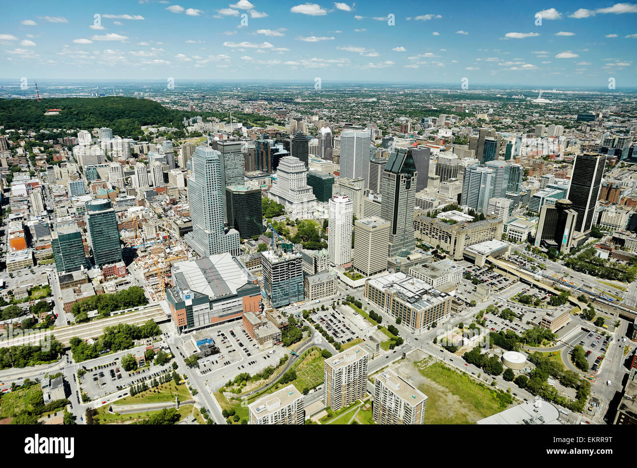 Aerial view of urban skyline; Montreal, Quebec, Canada Stock Photo - Alamy