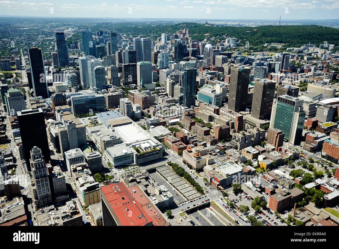 Aerial view of urban skyline; Montreal, Quebec, Canada Stock Photo - Alamy