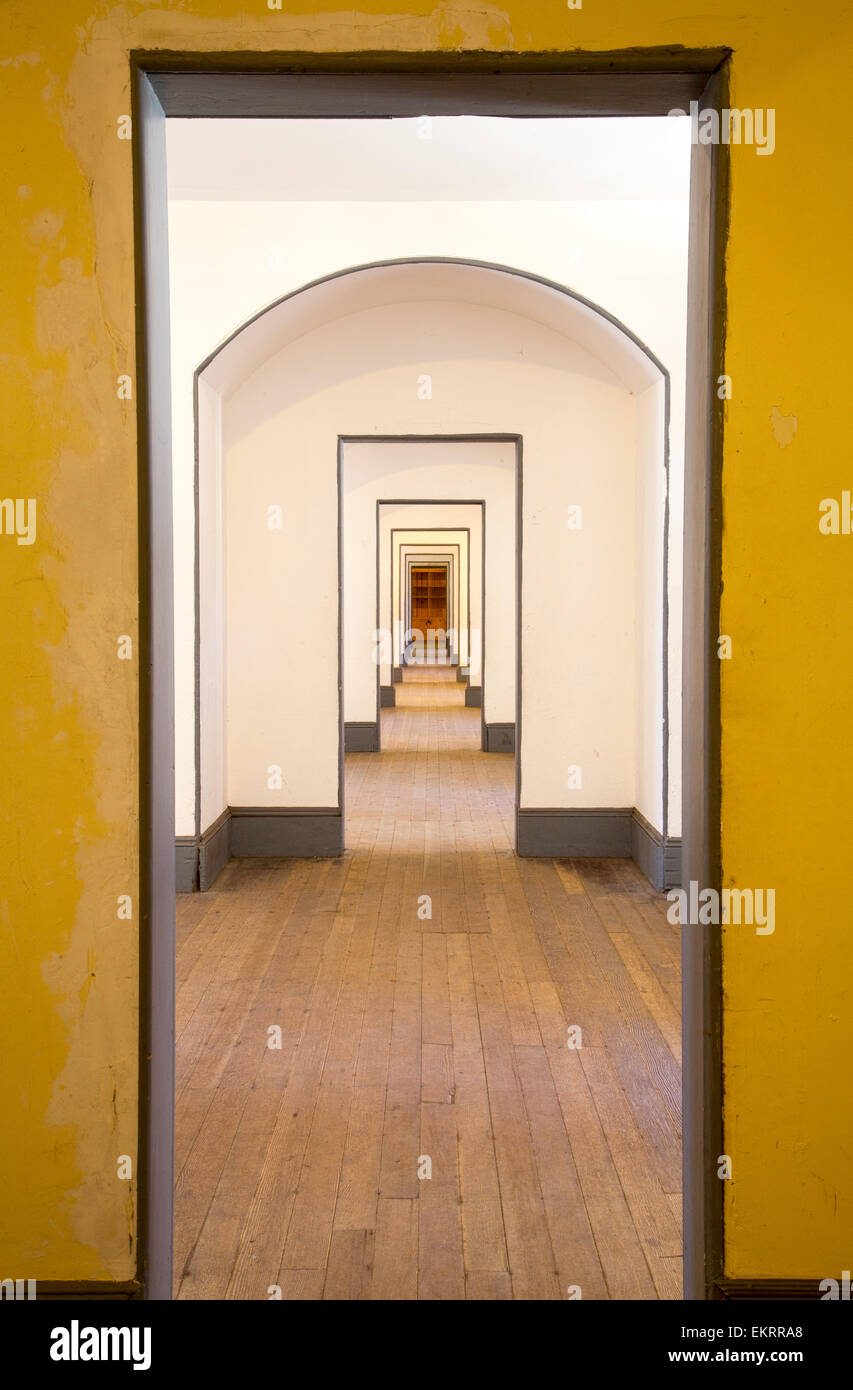 Corridor in Officers quarters at Fort Point, San Francisco, California ...