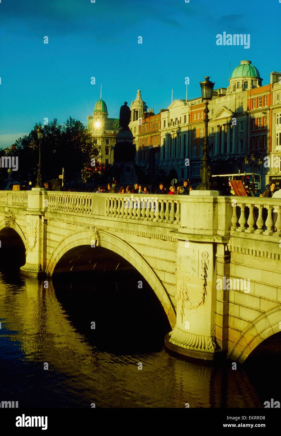 People Walking Over A Bridge Stock Photo - Alamy