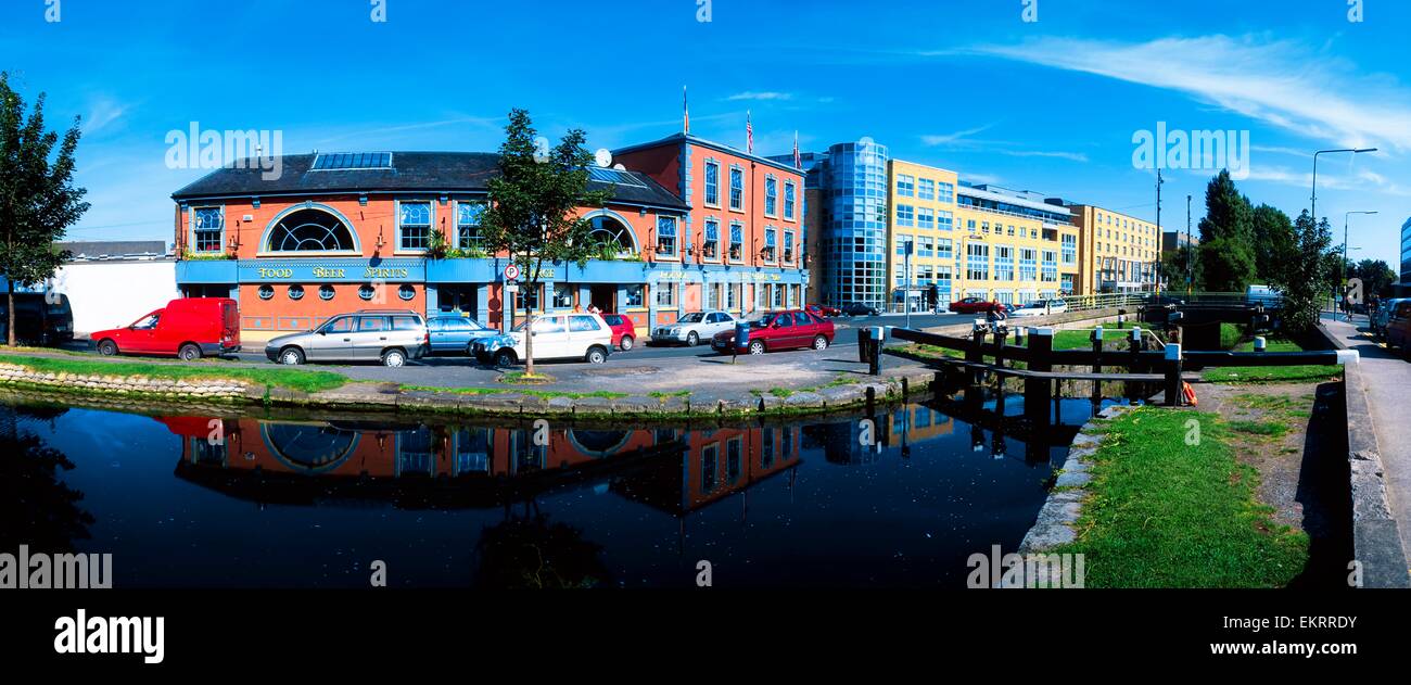 Dublin,Co Dublin,Ireland;Dublin Pub The Barge On Street Corner Stock ...