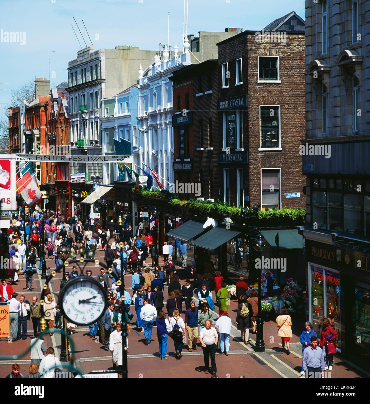 Dublin,Co Dublin,Ireland;Crowd On Grafton Street Stock Photo - Alamy