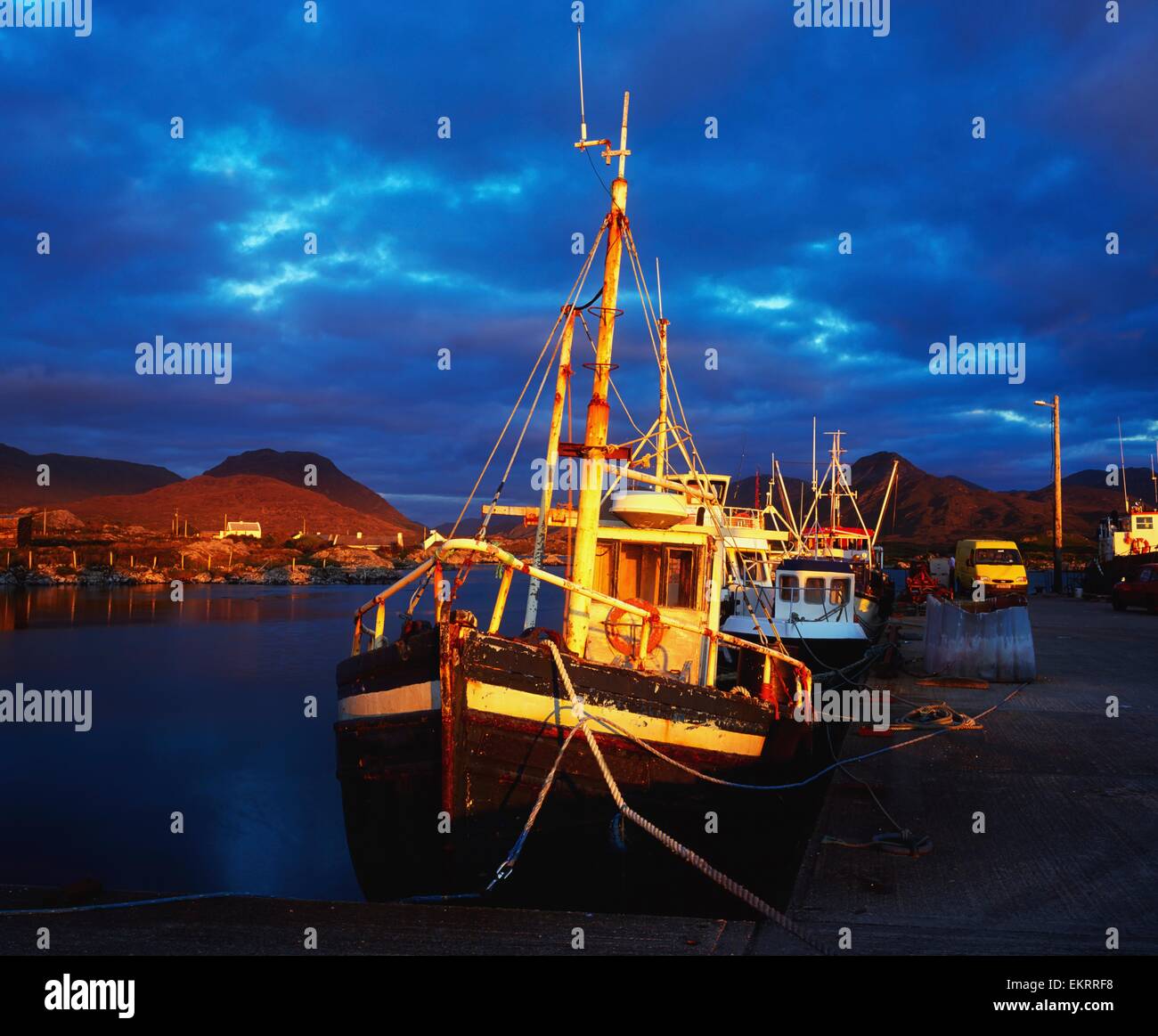Ballinakill Harbour,Letterfrack,Co Galway,Ireland;Fishing Boats At ...