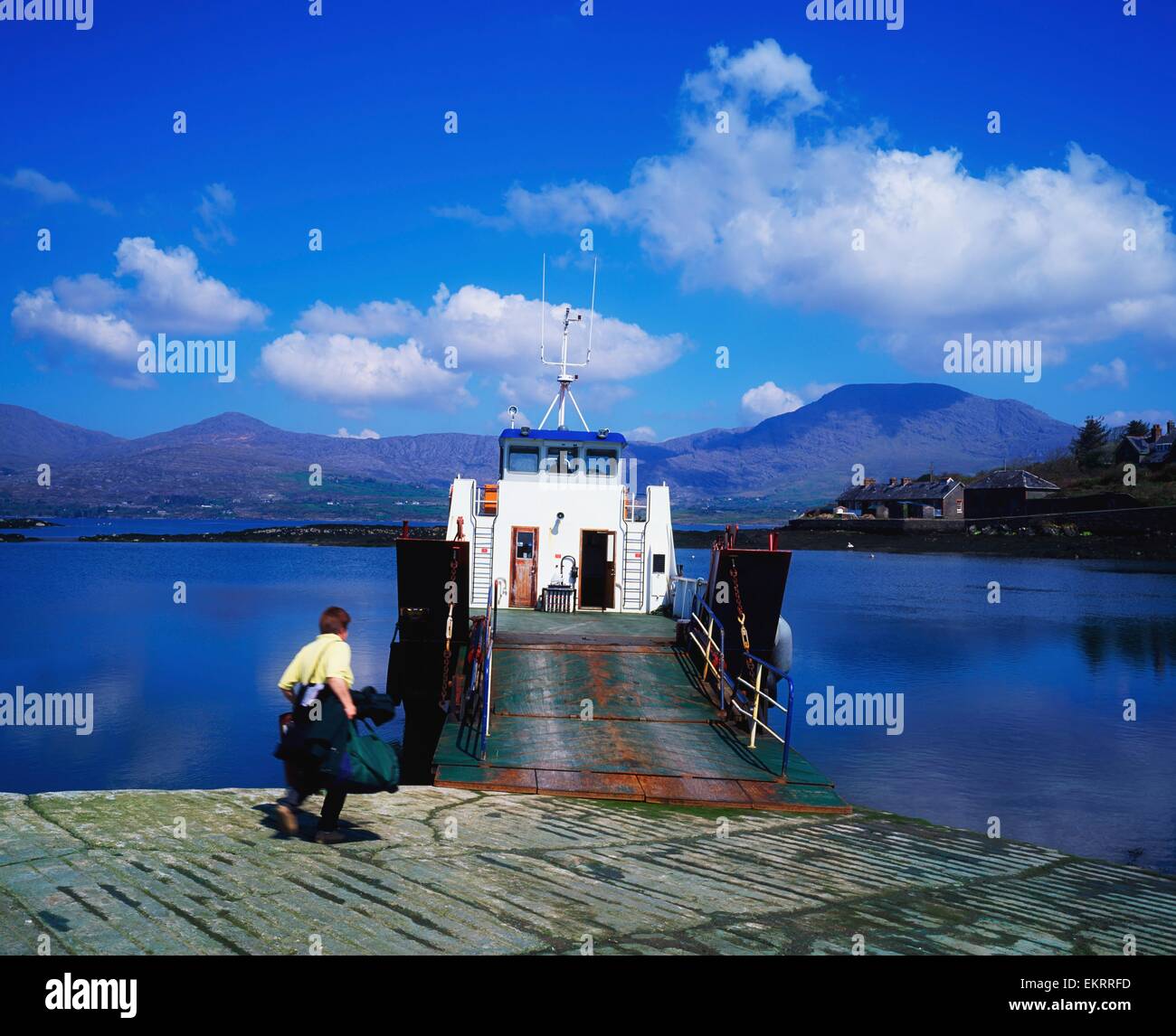 Bere Island,Co Cork,Ireland;Person Running To The Bere Island Ferry ...