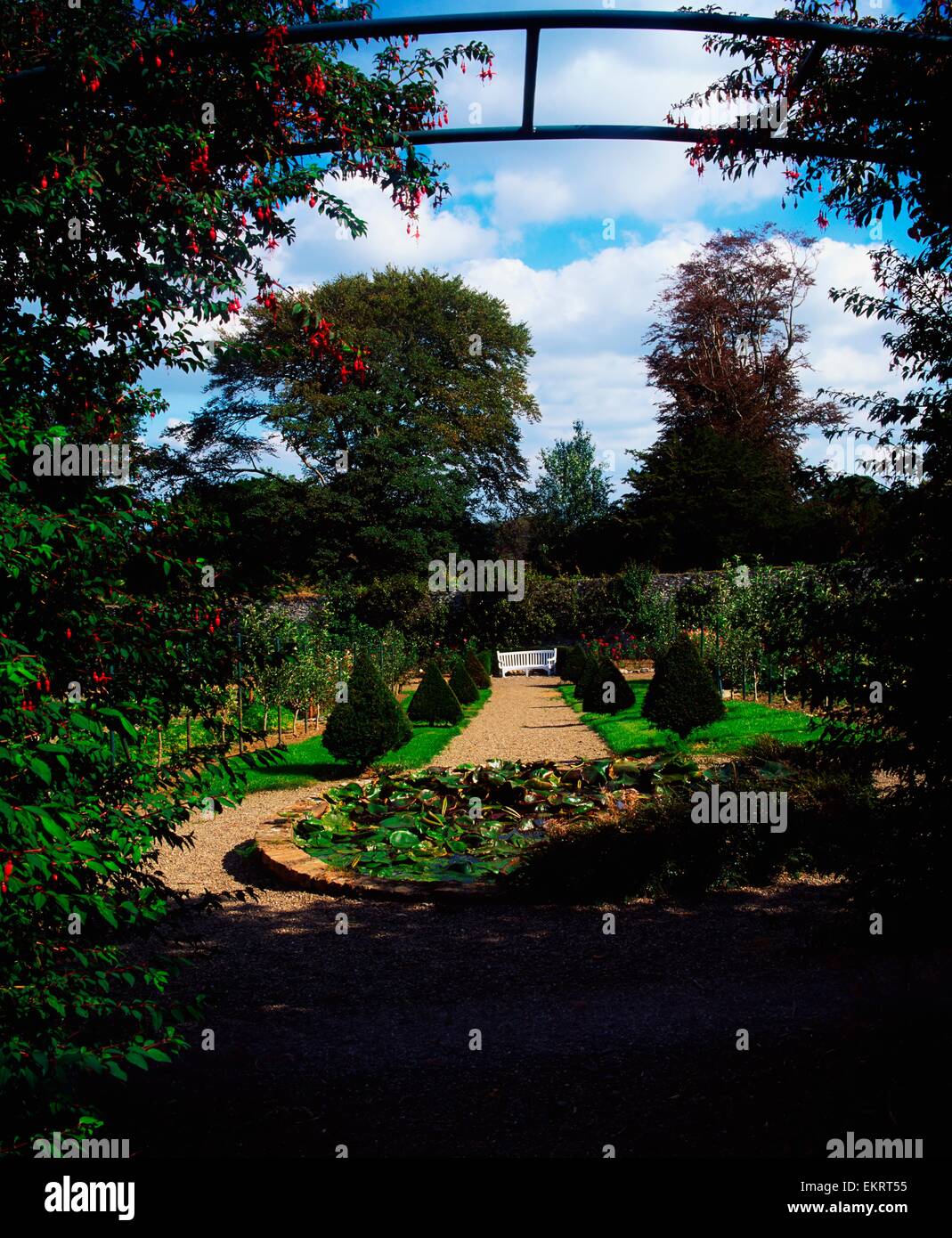 Glin Castle, Co Limerick, Ireland; 18Th Century Castle's Walled Garden ...