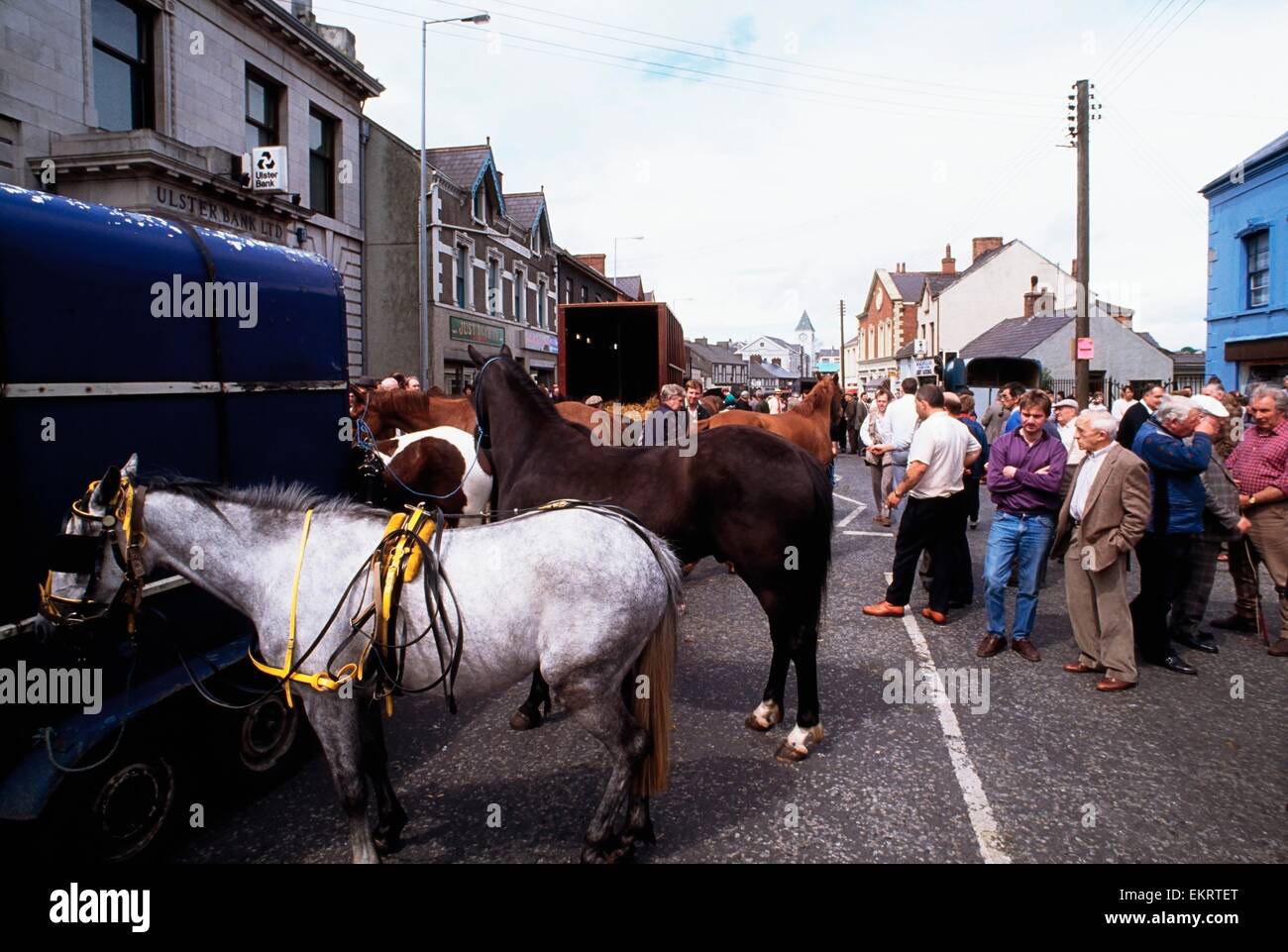Ballyclare May Fair, Ballyclare, Co Antrim, Ireland; People Looking At ...