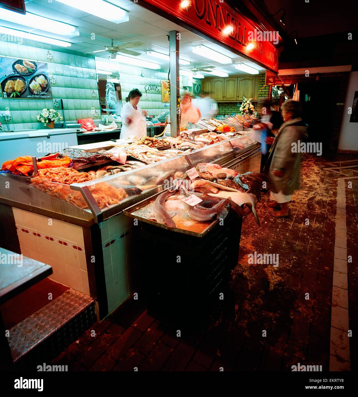Cork City, Ireland, English Market, Mrs Kay O'connell Fish Shop Stock ...