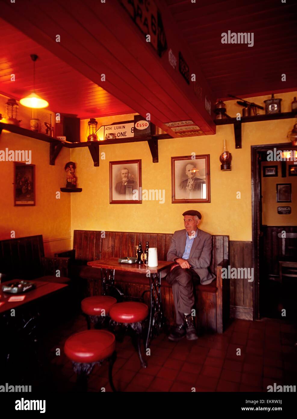 Older Man Drinking In A Pub, Ireland Stock Photo - Alamy