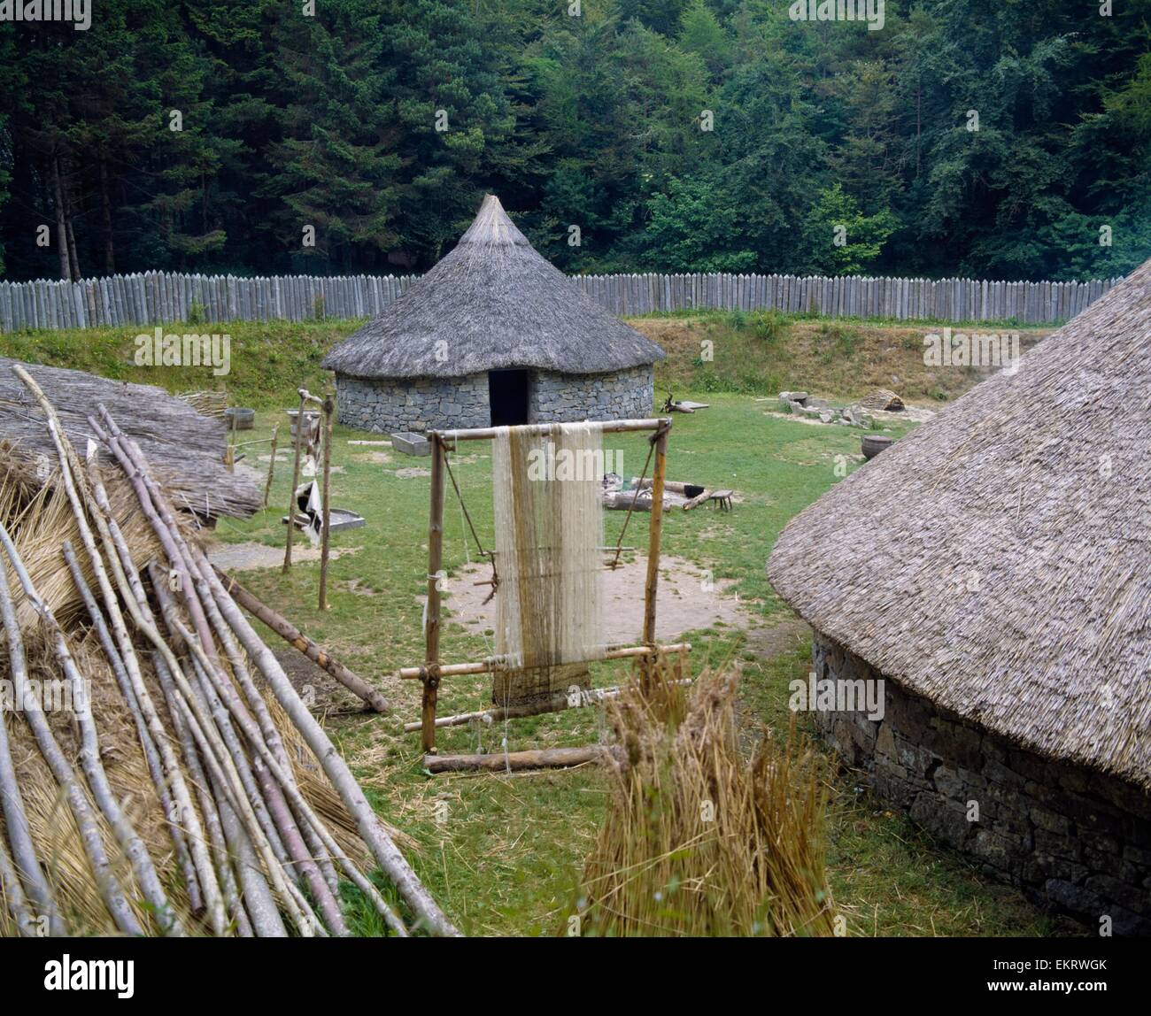 Irish National Heritage Park,Ferrycarrig,Co Wexford,Ireland;Thatched ...