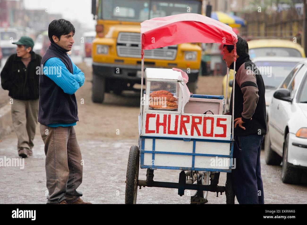 Churros Vendor, Lima, Peru Stock Photo - Alamy