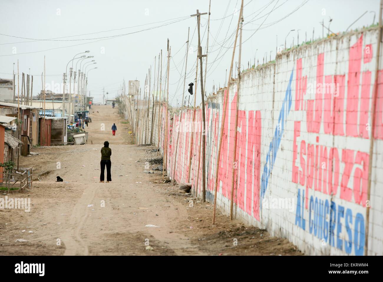 Fence By Road, Lima, Peru Stock Photo - Alamy