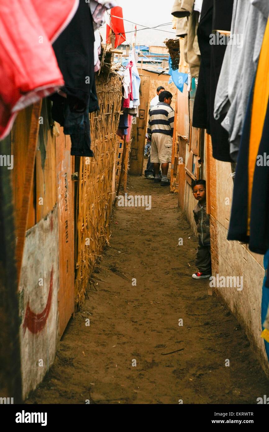 Alleyway In Poverty Stricken Area, Lima, Peru Stock Photo - Alamy