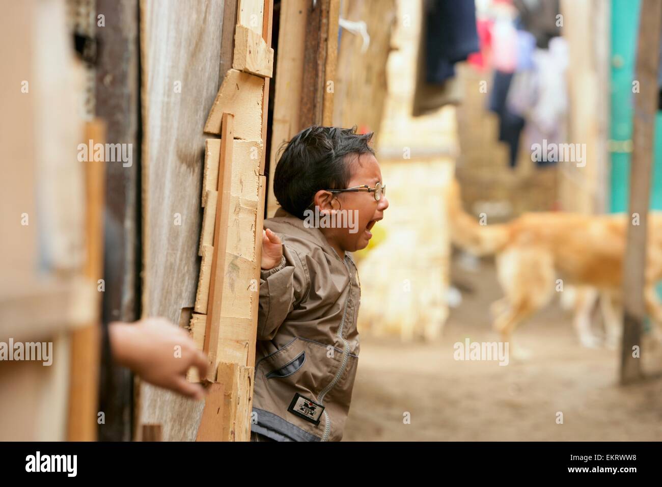 Young Boy Crying, Lima, Peru Stock Photo - Alamy