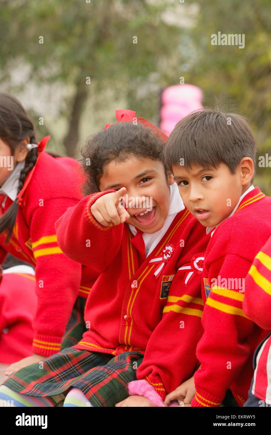 School uniform children peru hi-res stock photography and images - Alamy