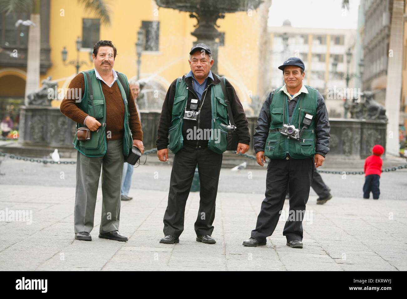 Group Of Men, Lima, Peru Stock Photo - Alamy