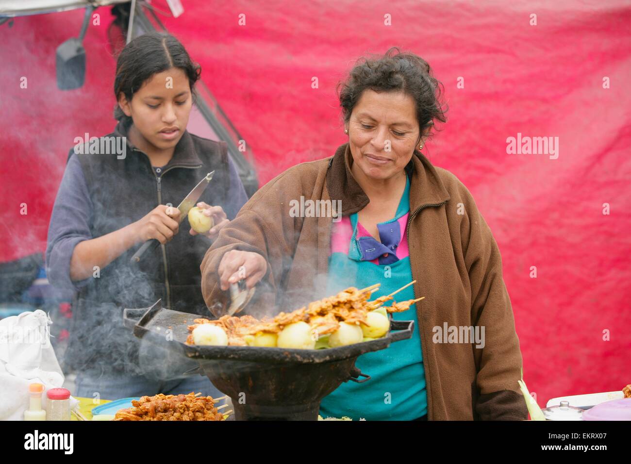 Women Cooking Outdoors, Lima, Peru Stock Photo - Alamy