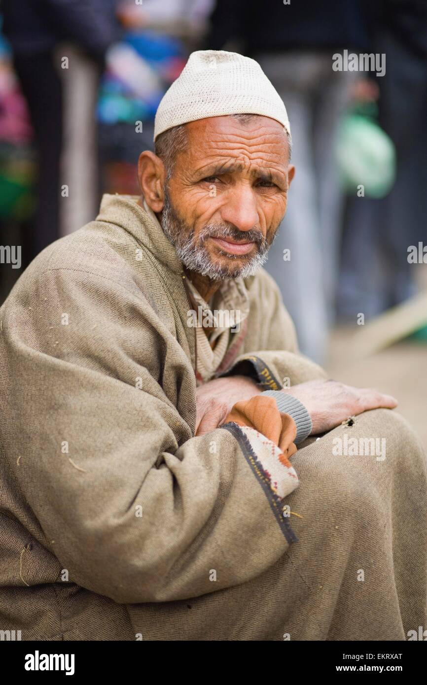 Senior Man Sitting Stock Photo - Alamy
