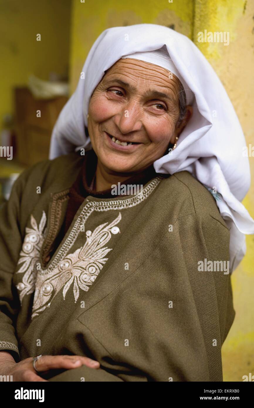 Smiling Woman; Dal Lake, Srinagar, Kashmir, India Stock Photo - Alamy
