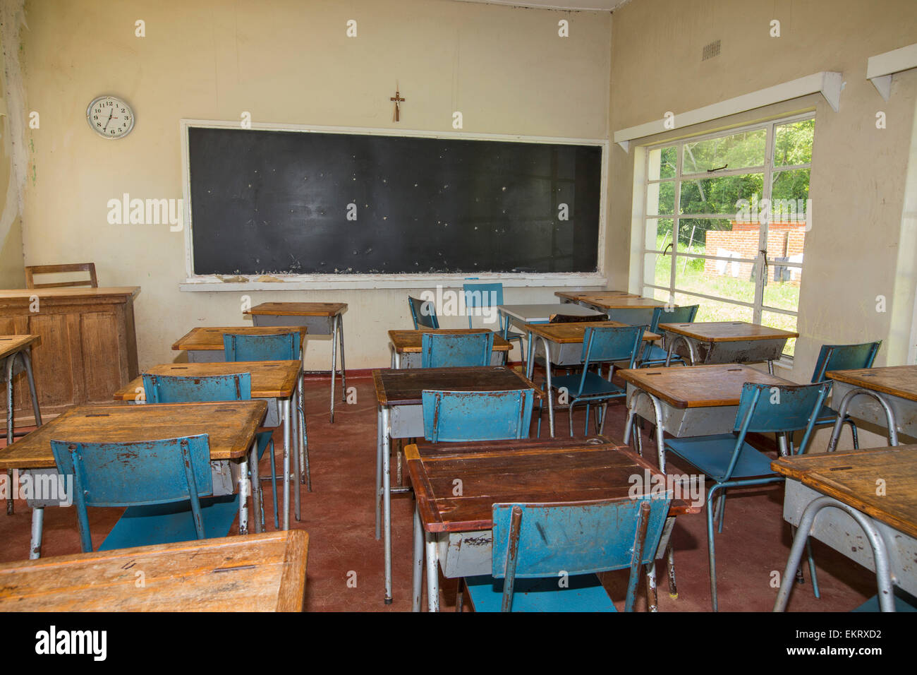 A classroom at Nankhunda seminary school, which provides a catholic ...