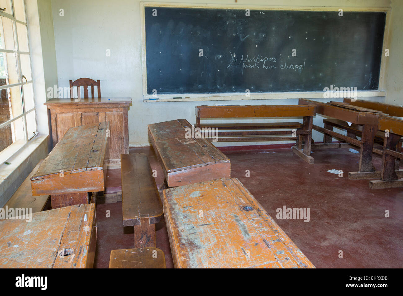 A classroom at Nankhunda seminary school, which provides a catholic ...