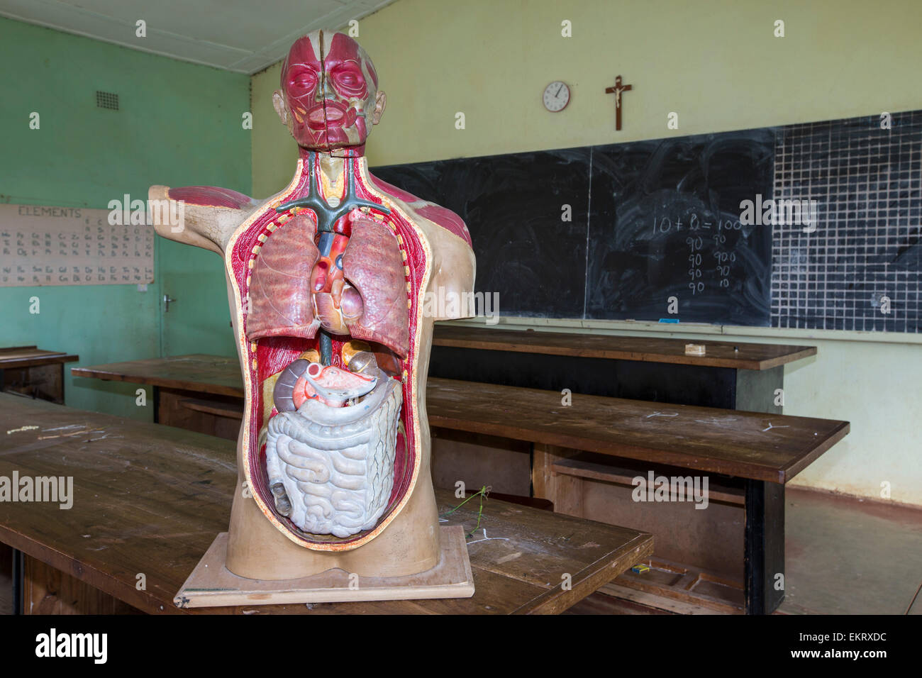 A classroom at Nankhunda seminary school, which provides a catholic ...