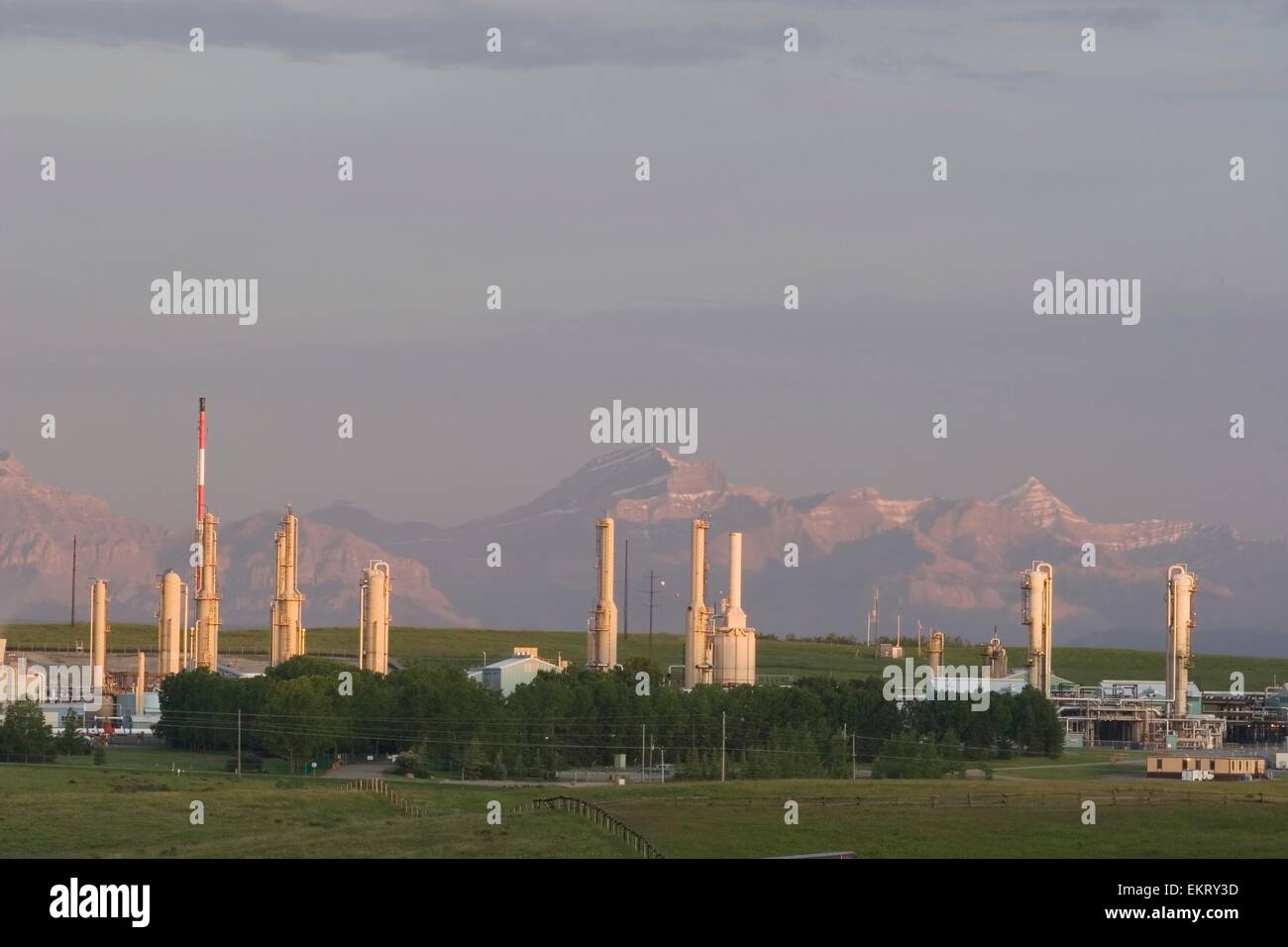 Gas Plant, West Of Cochrane, Alberta, Canada Stock Photo - Alamy
