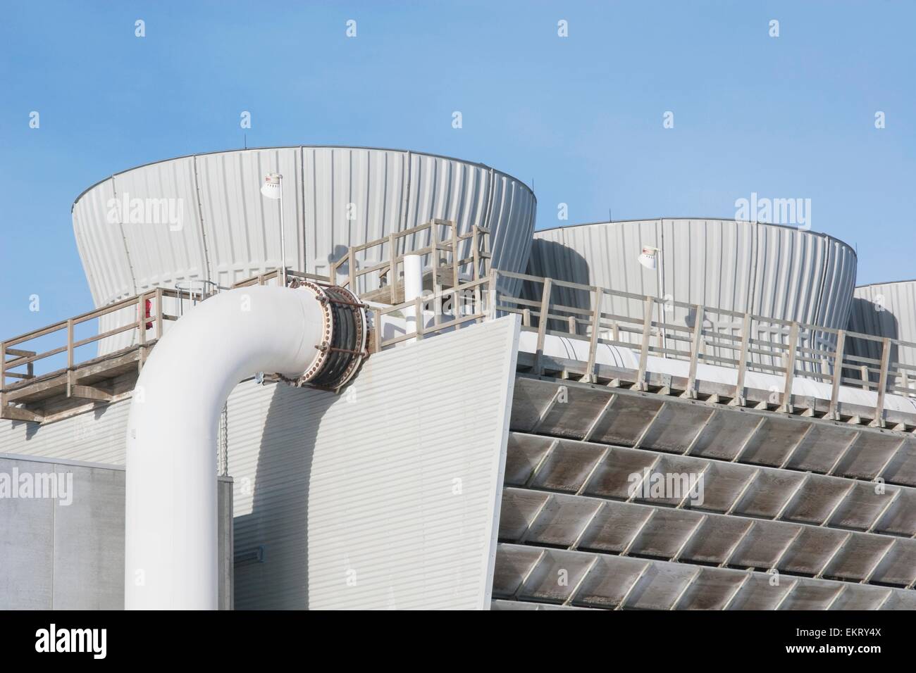 Alberta, Canada; Cooling Tower Of A Gas Plant Stock Photo - Alamy