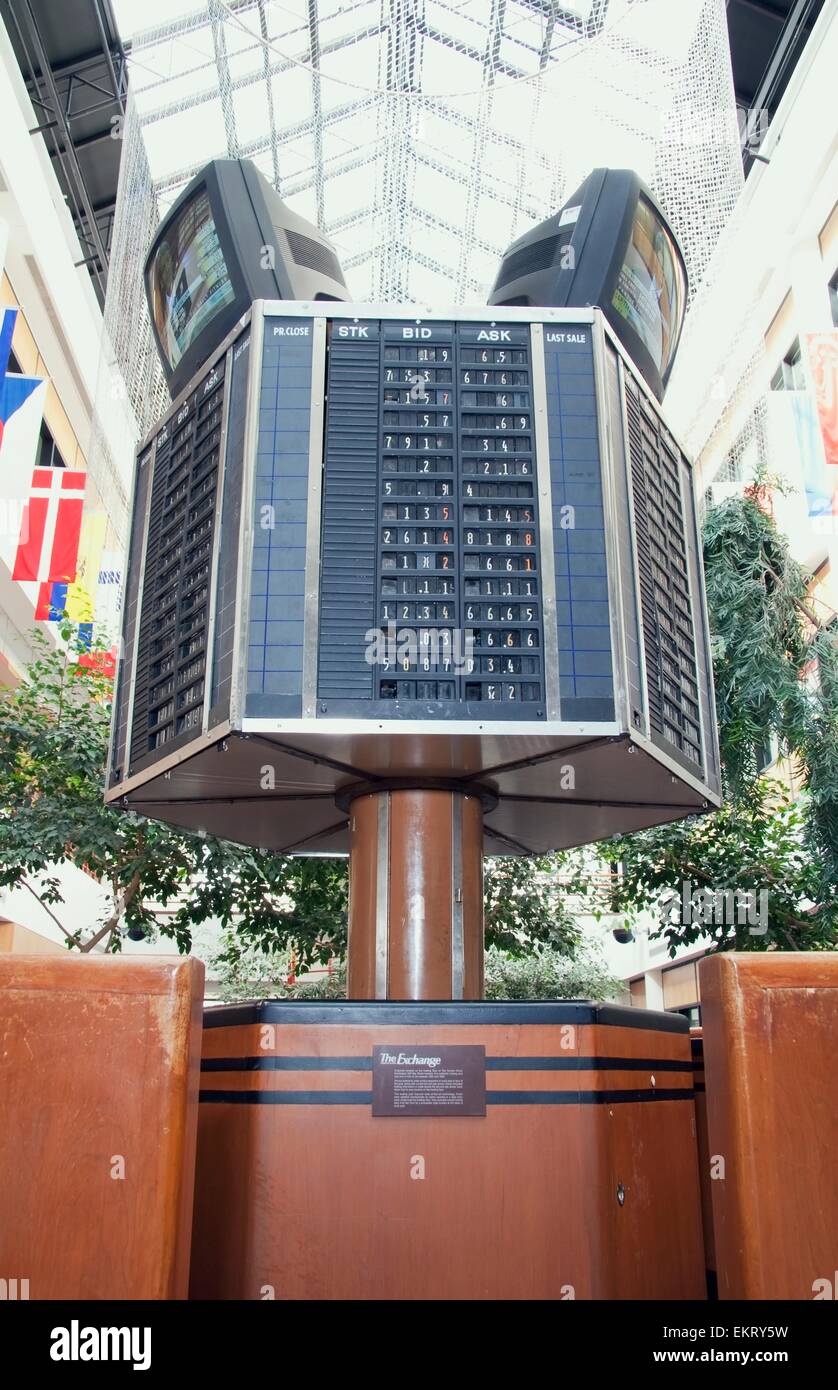 Old stock market trading board hi-res stock photography and images - Alamy