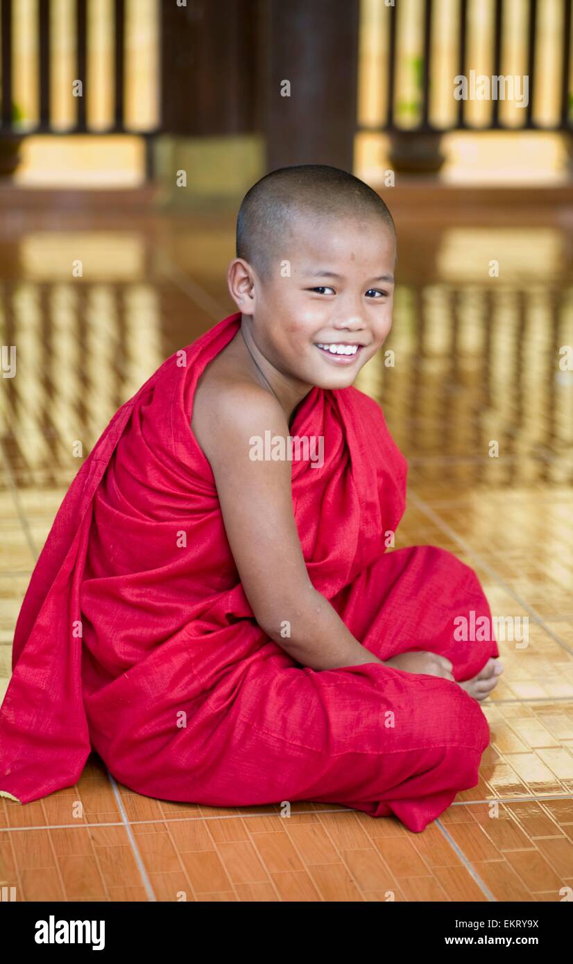 Union Of Myanmar (Burma); A Buddhist Boy Stock Photo - Alamy