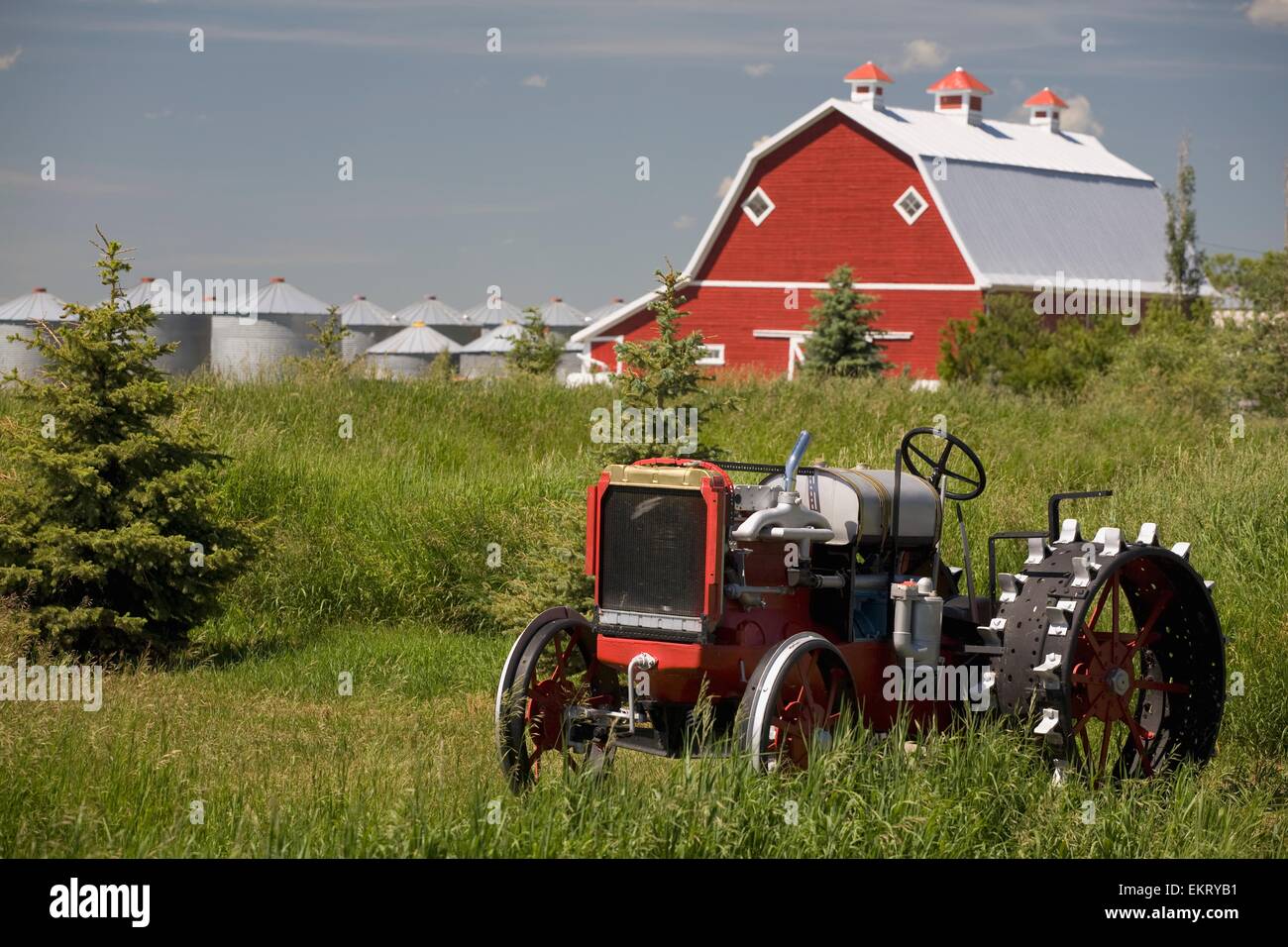 Old Red Barn Tractor