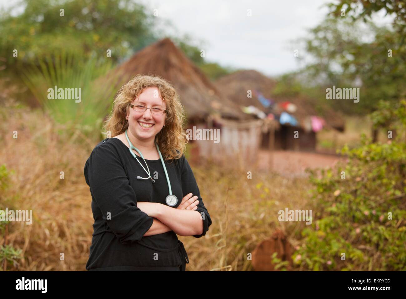 Africa woman doctor stands hi-res stock photography and images - Alamy