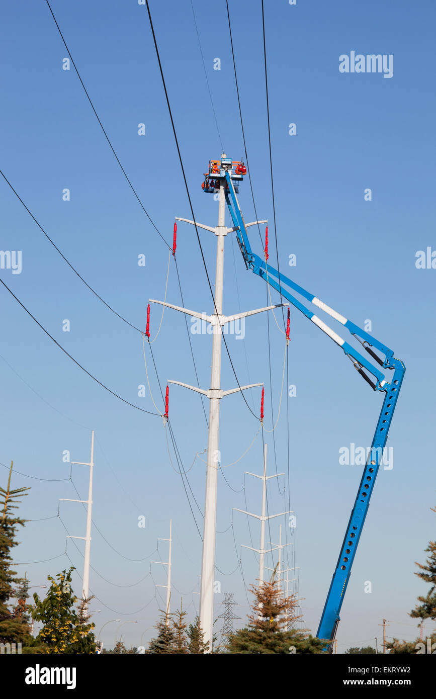 Utility Company Servicing High Voltage Transmission Lines; Edmonton ...