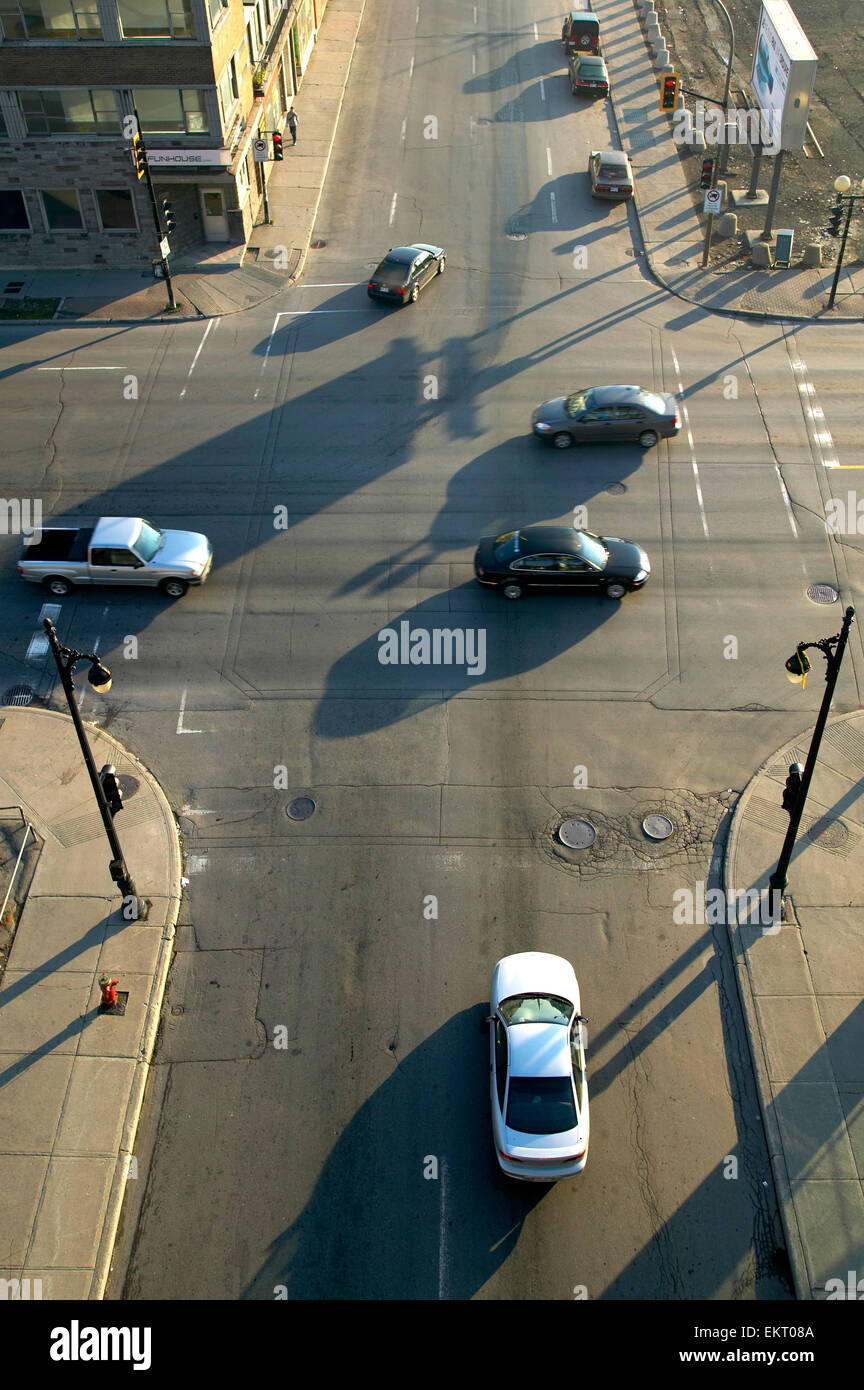 Intersection At St. Catherine And Papineau Streets, Montreal, Quebec ...