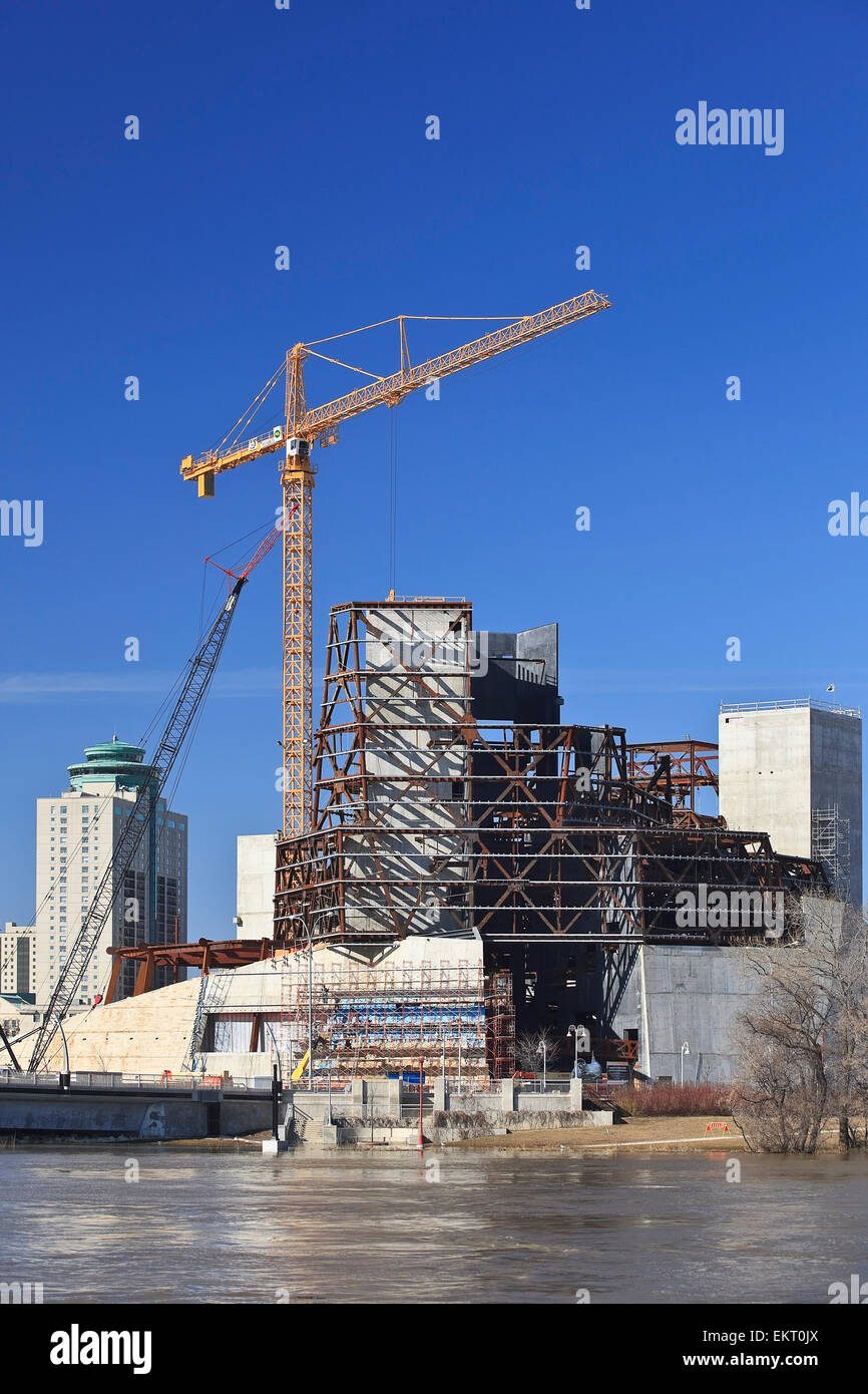 Canadian Museum For Human Rights Under Construction, Viewed From The ...