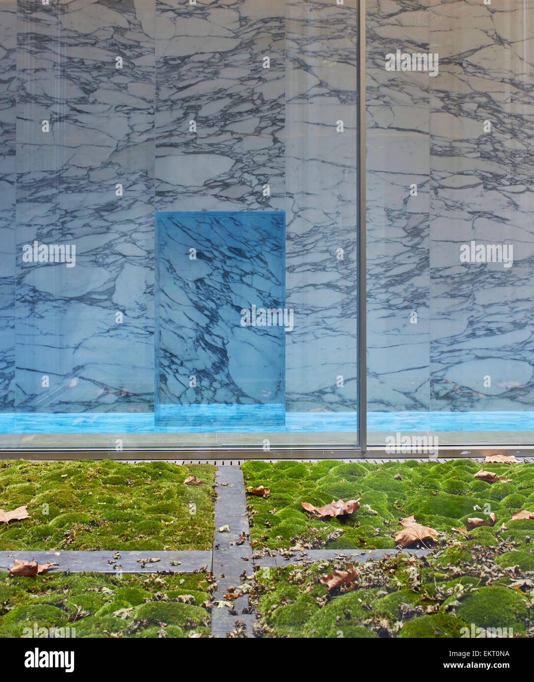 Lightwell courtyard with view to indoor pool. Levring House, London ...