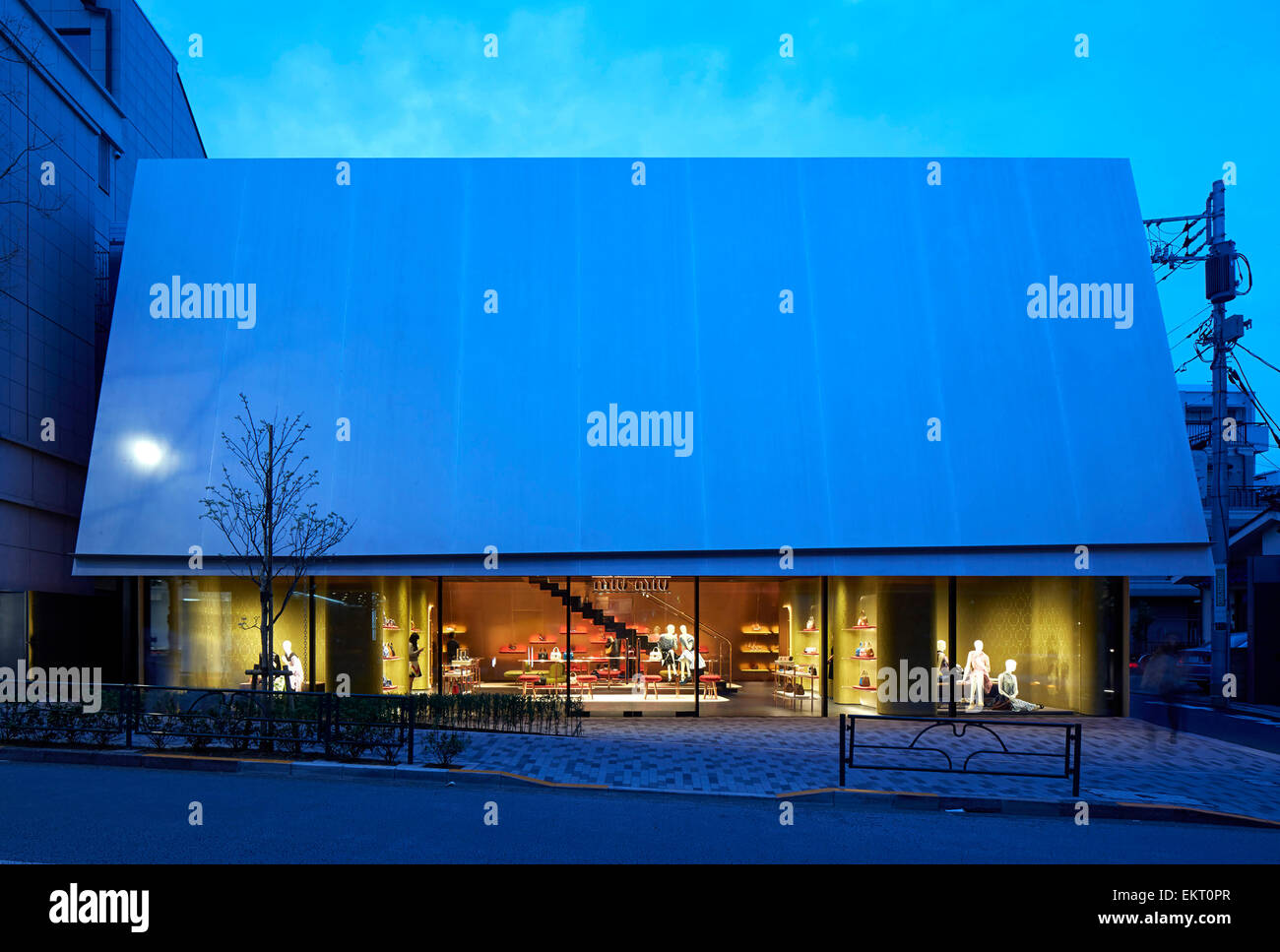 Miu Miu Tokyo, Tokyo, Japan. Architect: Herzog & de Meuron, 2015 Stock ...