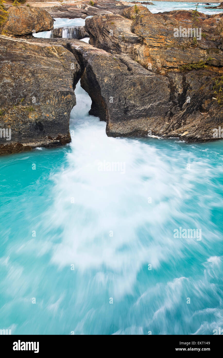 Kicking Horse River At The Natural Bridge. Yoho National Park, British ...
