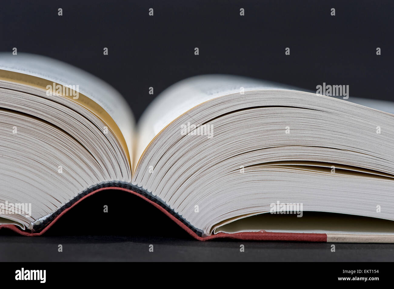 Close Up On An Open Book Stock Photo - Alamy