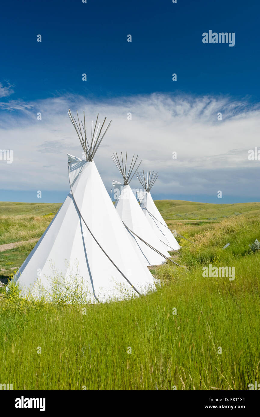 Tipis Just Outside The Grasslands National Park; Val Marie Saskatchewan ...