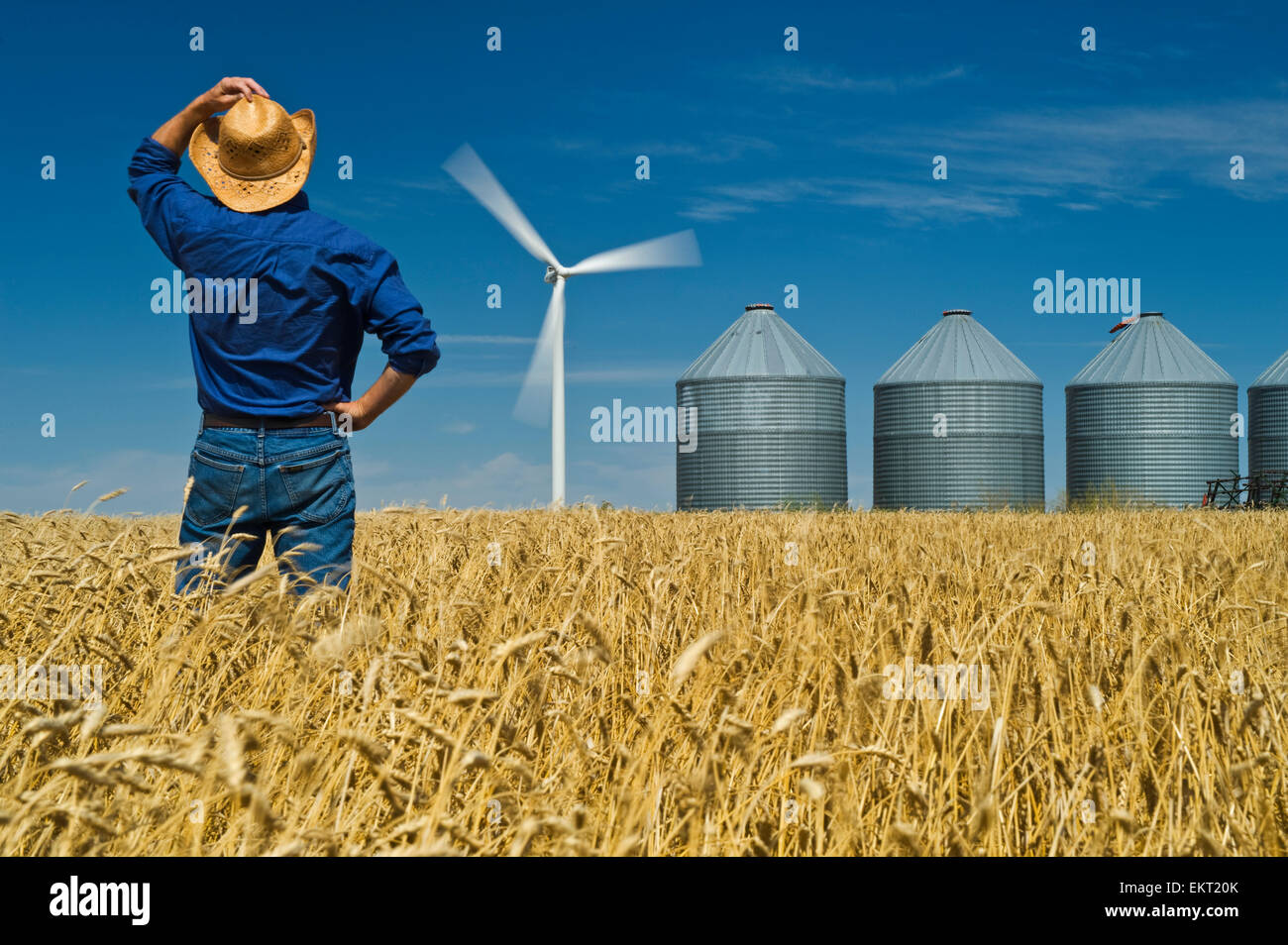 Wind Turbine And Grain Silos High Resolution Stock Photography and ...