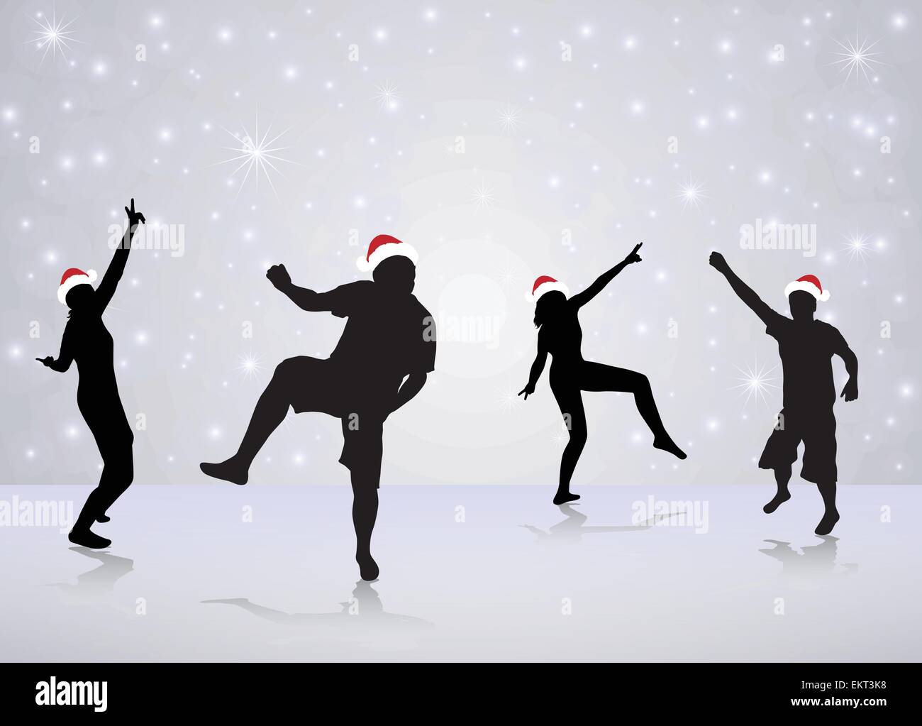 Woman dancing at christmas party Stock Vector Images - Alamy